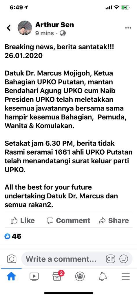 Upko exodus? – © Borneo Echo