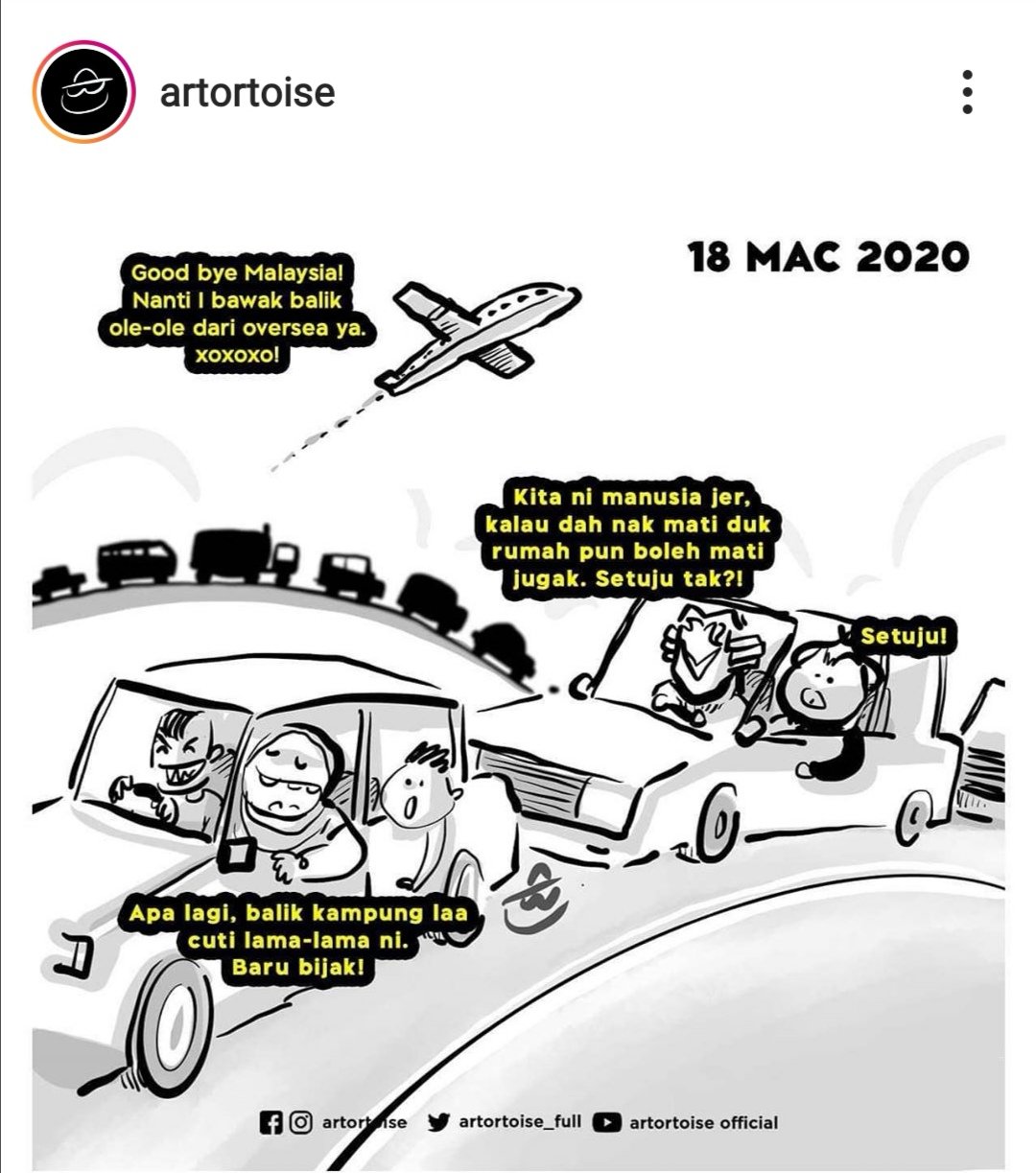 Covid-19 through the “noseless” cartoons by @Artortoise – © Borneo Echo